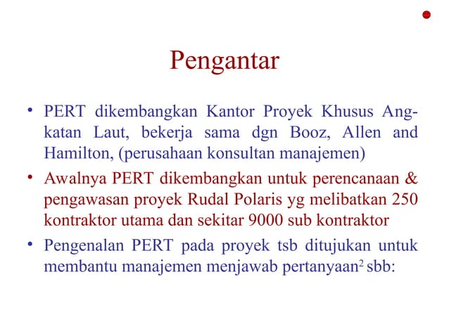 PERT(program evaluation and review technique | PPT