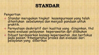 STANDAR ASUHAN KEPERAWATAN | PPT