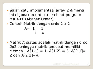 Pert.3 array | PPT