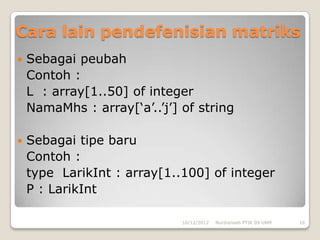 Pert.3 array | PPT