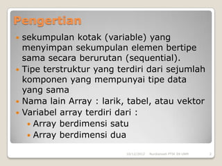 Pert.3 array | PPT