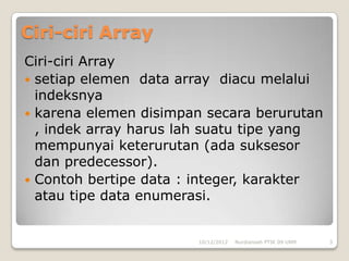Pert.3 array | PPT