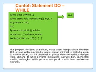 PBO - Pert 5, Mengenal dan Memahami Konsep Perulangan Pada Java | PPT