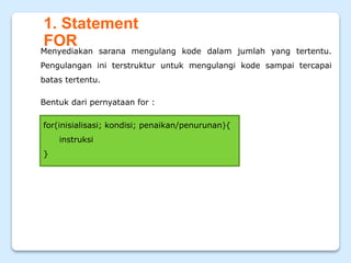 PBO - Pert 5, Mengenal dan Memahami Konsep Perulangan Pada Java | PPT