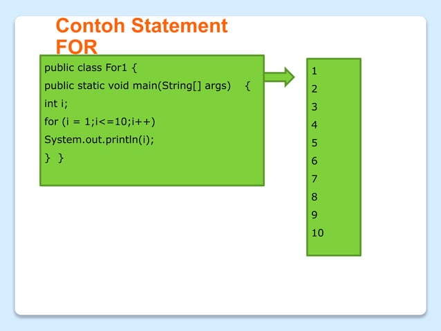 PBO - Pert 5, Mengenal dan Memahami Konsep Perulangan Pada Java | PPT