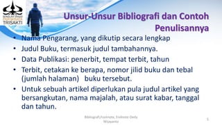 Pert 7 bibliografi, footnote, bodynote | PPTX