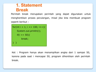 PBO - Pert 8, Mengenal dan Memahami Konsep Jump Pada Perulangan dan ...