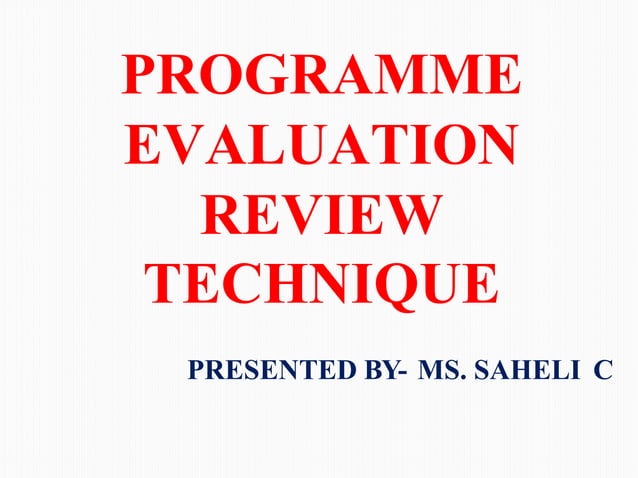 Programme evaluation review technique | PDF