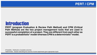 PERT - CPM PRESENTATION | PPT