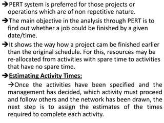 Pert program evaluation and preview technique, PERT | PPTX