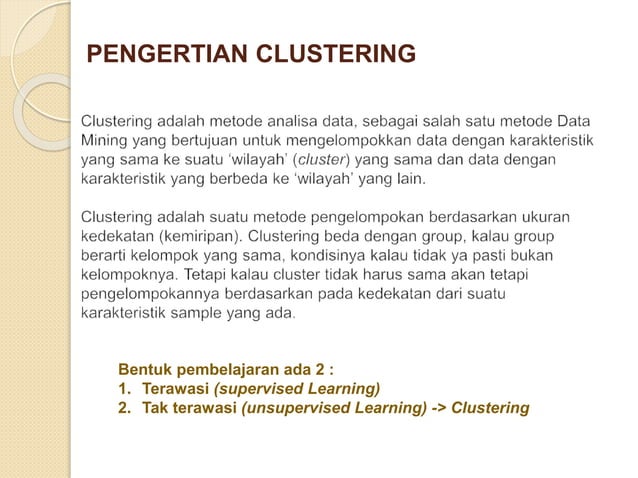 Pert 04 clustering data mining | PPTX