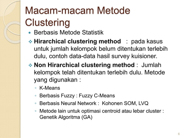 Pert 04 clustering data mining | PPTX