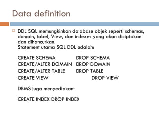 SQL Data Definition | PPT