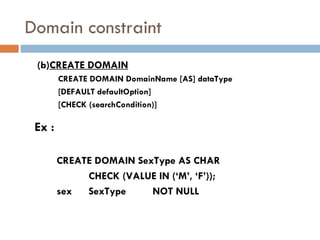 SQL Data Definition | PPT