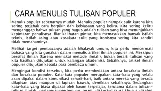 Pertemuan ke- 10 Tulisan Populer dalam bahasa Indonesia.pptx