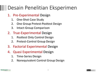 Pert 12 metode eksperimen | PDF