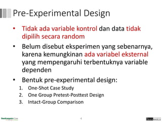 Pert 12 metode eksperimen | PDF