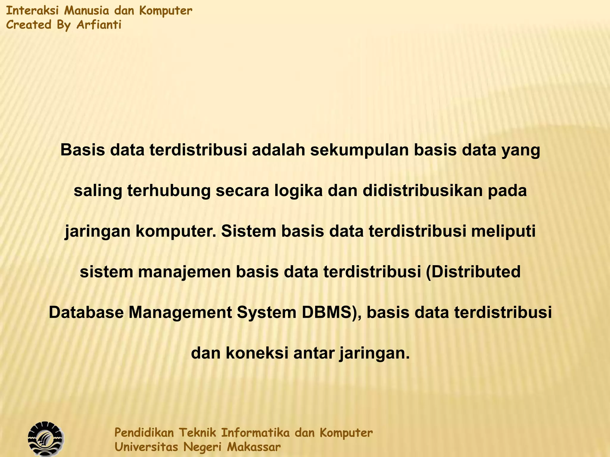 Pemrograman basis data internet dan client server | PPT