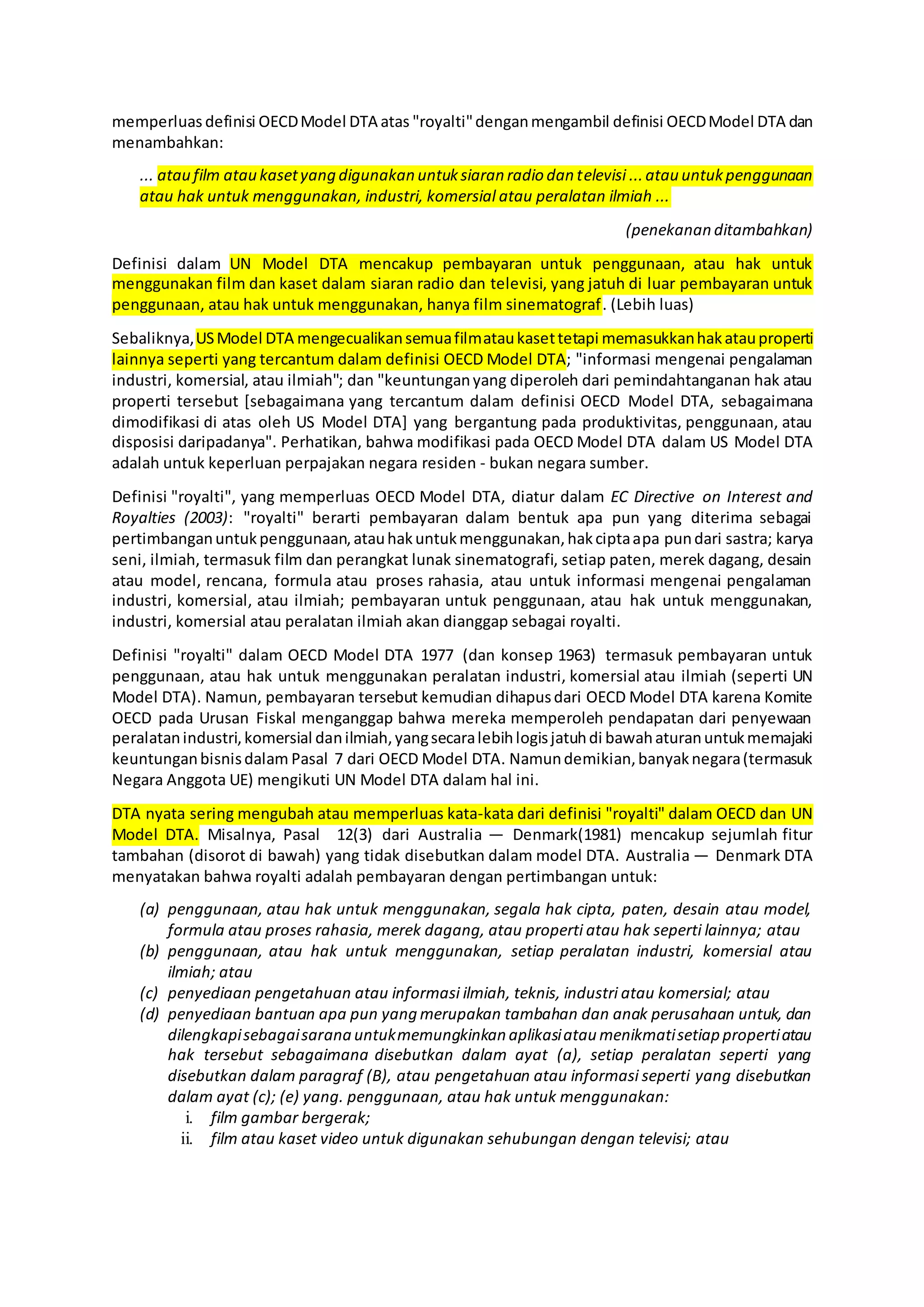 Pajak Internasional atas Royalti | DOCX