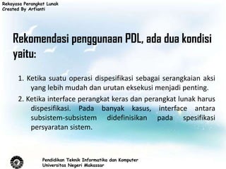 Persyaratan sistem dan dokumen perangkat lunak | PPTX