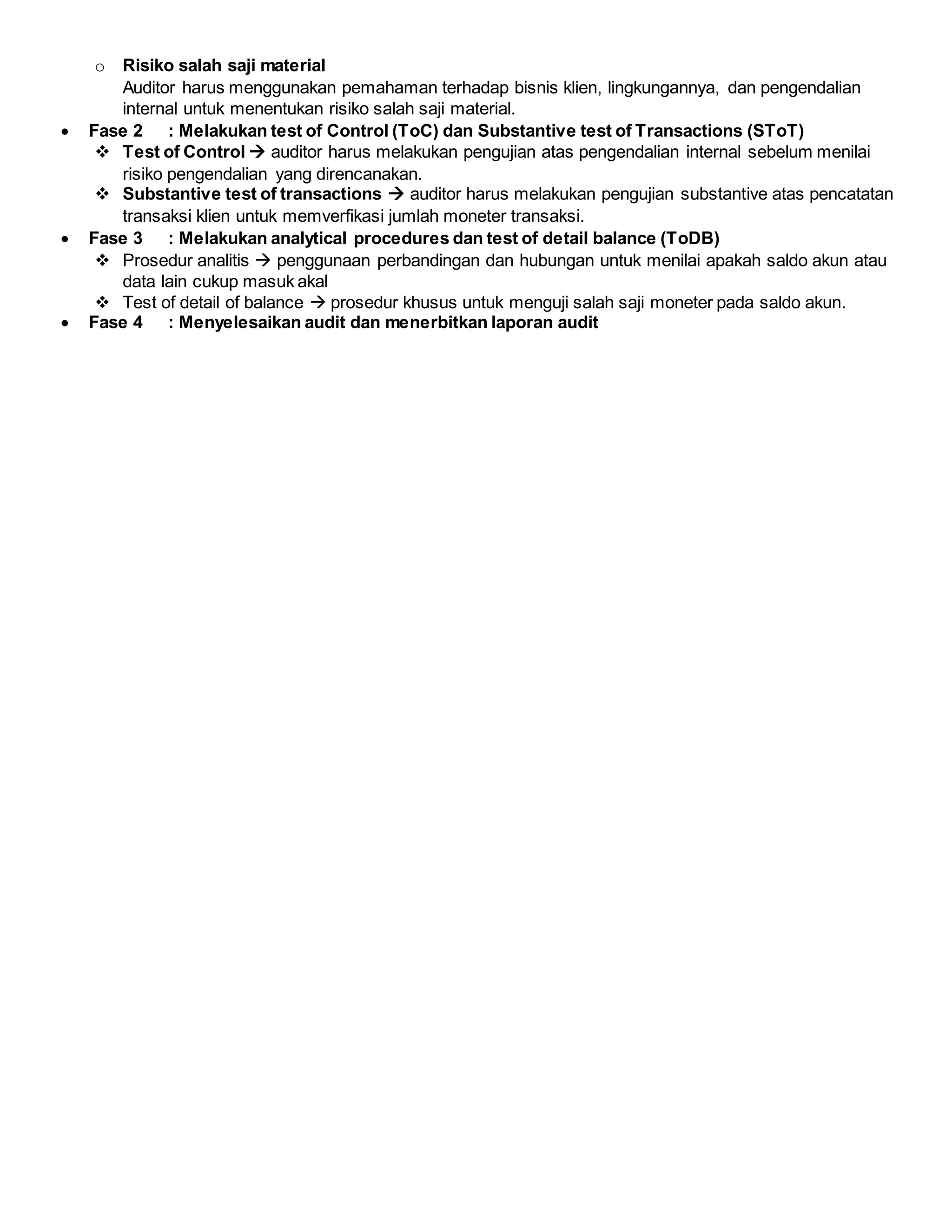 (Pert 1) bab 6 tujuan dan tanggung jawab audit | DOCX