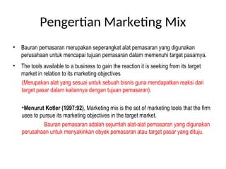 PERT_1_BAURAN-PEMASARAN - marketing mixx | PPT