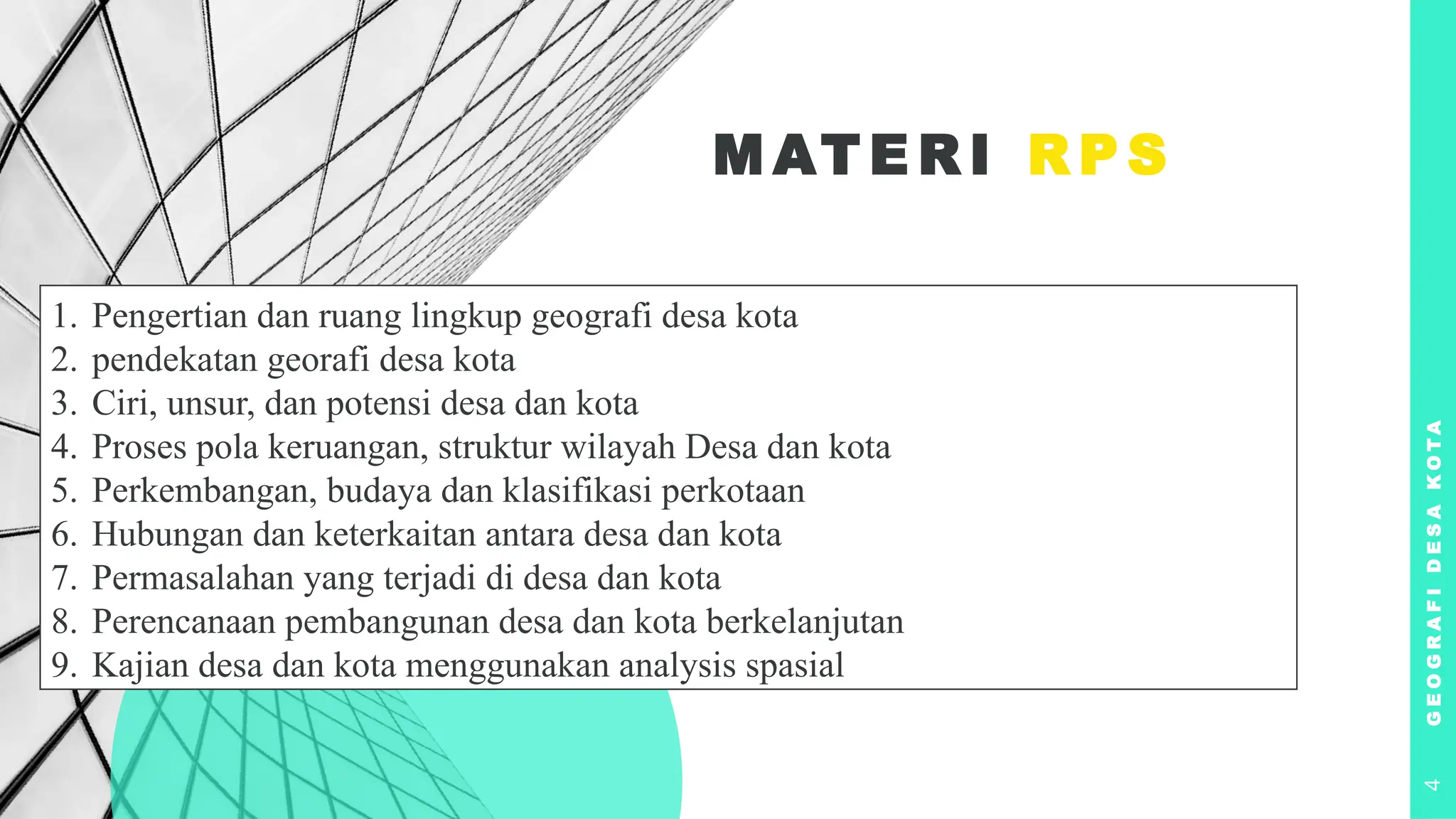 MATERI Pengertian dan dasar pemahaman geografi desa kota | PPTX