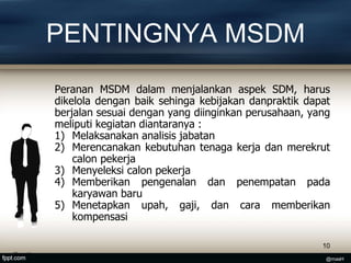 konsep dan tantangan msdm | PDF