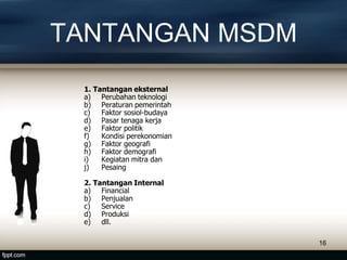 konsep dan tantangan msdm | PDF
