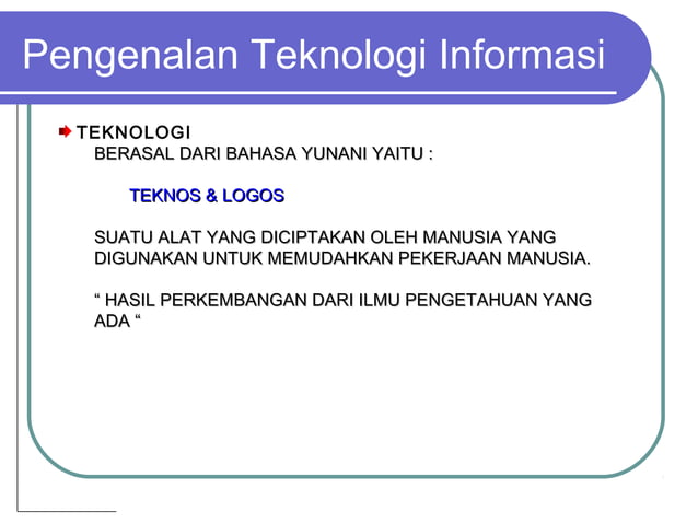 pengantar sistem & teknologi informasi | PPT