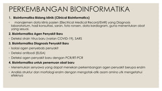 PENGANTAR BIOINFORMATIKA PPT PRESENTASI Z | PDF
