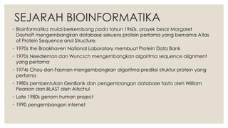 PENGANTAR BIOINFORMATIKA PPT PRESENTASI Z | PDF
