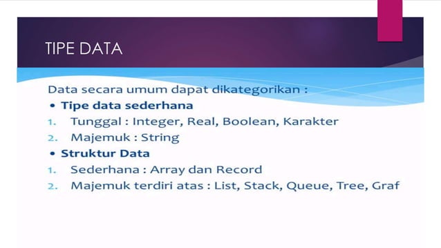 PENGENALAN- STRUKTUR DATA SEBELUM MEMULAI PEMROGRAMAN | PPT