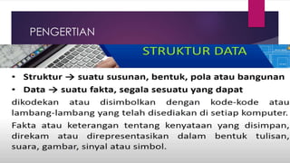 PENGENALAN- STRUKTUR DATA SEBELUM MEMULAI PEMROGRAMAN | PPT