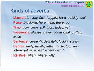 Pert 2 Verb and Adjective | PPTX