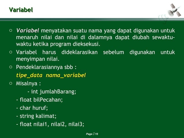 Pert 2. memahami fondasi pemrograman java | PPT