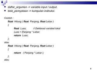 Pertemuan II Function | PPT