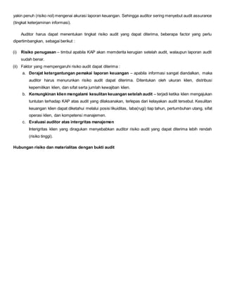 (Pert 2) bab 9 materialitas dan risiko audit | DOCX