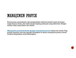 Manajemen Proyek | PDF