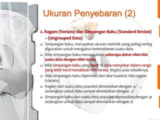 Pert 3&4 ukuran pemusatan- penyebaran | PPTX