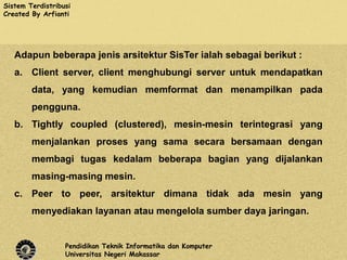 Konsep dasar sistem terdistribusi | PPTX