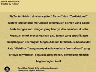 Konsep dasar sistem terdistribusi | PPTX