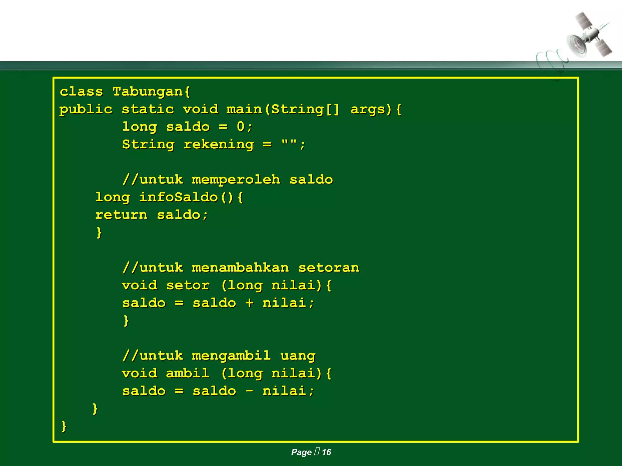 Pert 4. class dan objek | PPT