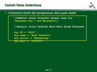 Pert 4. class dan objek | PPT