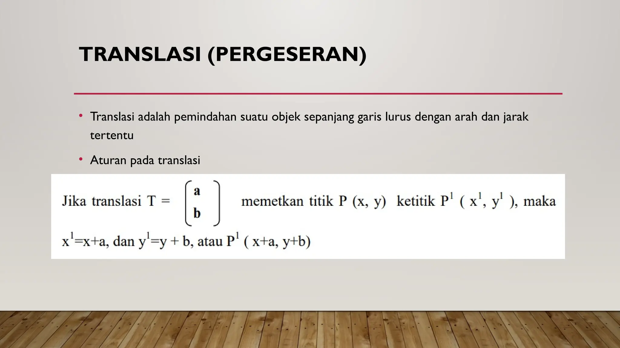 transformasi geometri sederhana, jenis jenis transformasi | PPTX