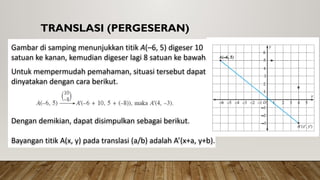 transformasi geometri sederhana, jenis jenis transformasi | PPTX