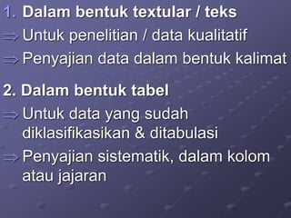 Pert 5 pengolahan data | PPT