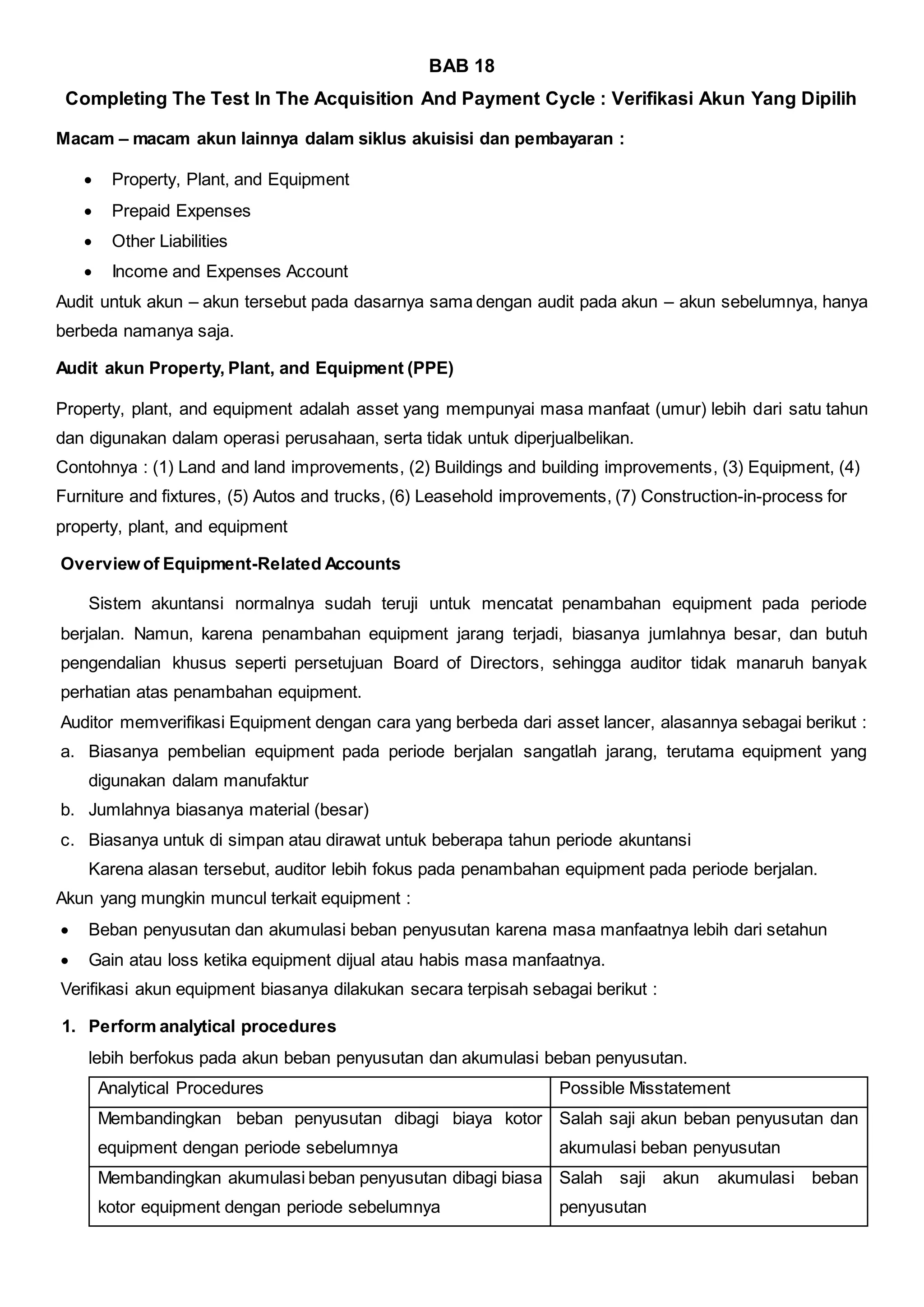 (Pert 5) bab 19 penyelesaian siklus akuisisi dan pemabayaran | DOCX