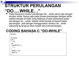 BAHASA PEMROGRAMAN PERULANGAN (LOOPING)_PHPPert_6_-_Perulangan.ppt