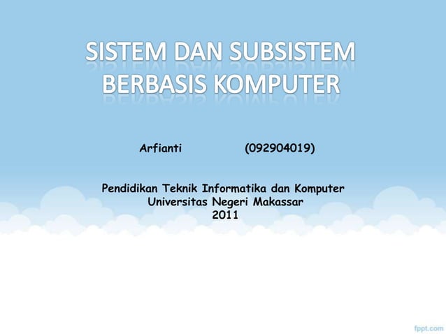 Rekayasa sistem berbasis komputer | PPTX